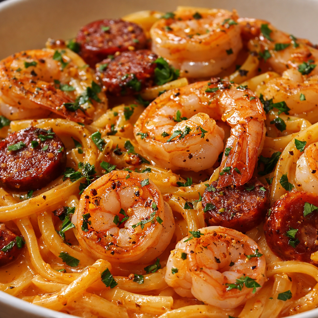 Recette de Spaghetti Chorizo Crevettes - Un Plat Savoureux - Vickys Recipes