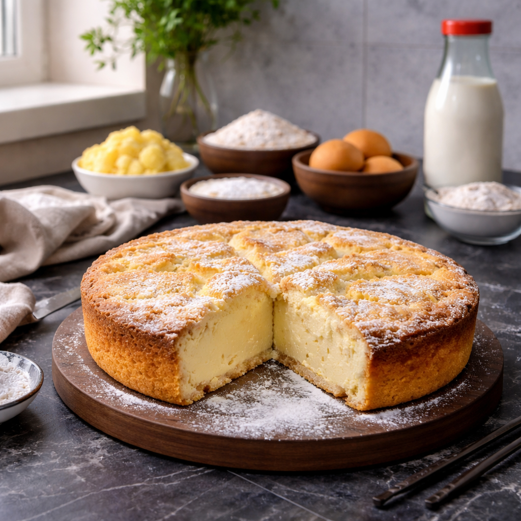 Gâteau Crémeux à la Vanille "Tarte Nuage" - Recette Délicieuse